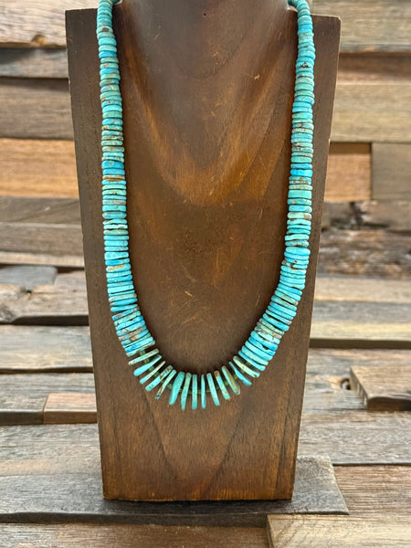 Graduated Turquoise Disc Necklace – Santa Fe Silver Art