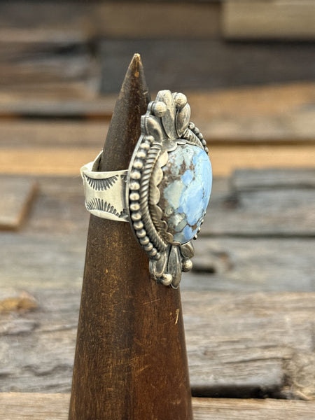 Golden Hill Ring by Ray Bennett Size 8 – Santa Fe Silver Art