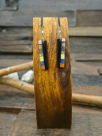 Art Earrings by Bill and Tracy Rabbit - Orange Blanket Pattern – Santa ...